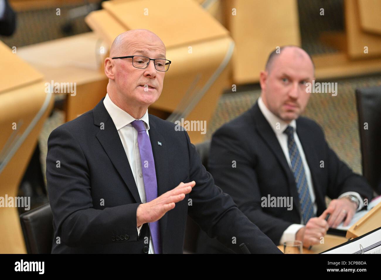 Edinburgh Scotland, UK 25 September 2025. First Minister John Swinney ...