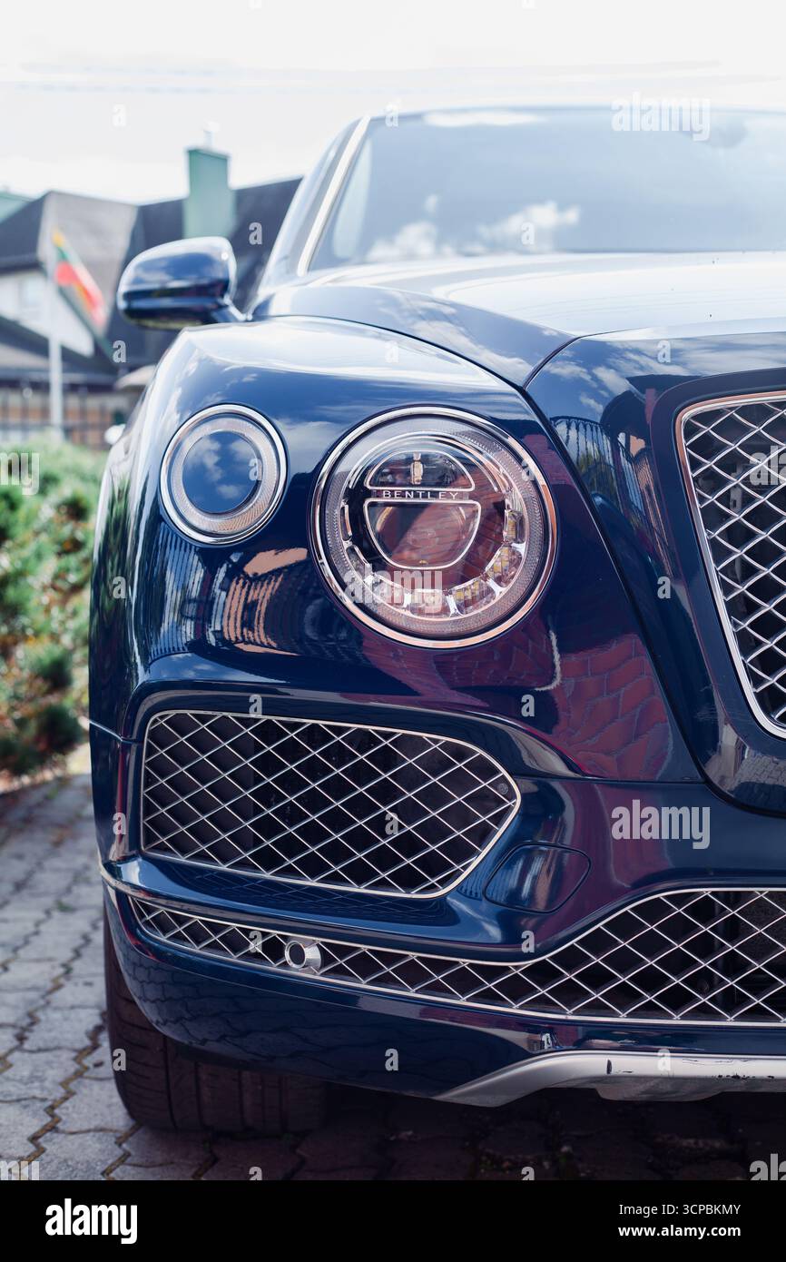 Vilnius, Lithuania - 2025-09-09 - Luxury Bentley Bentayga SUV front ...
