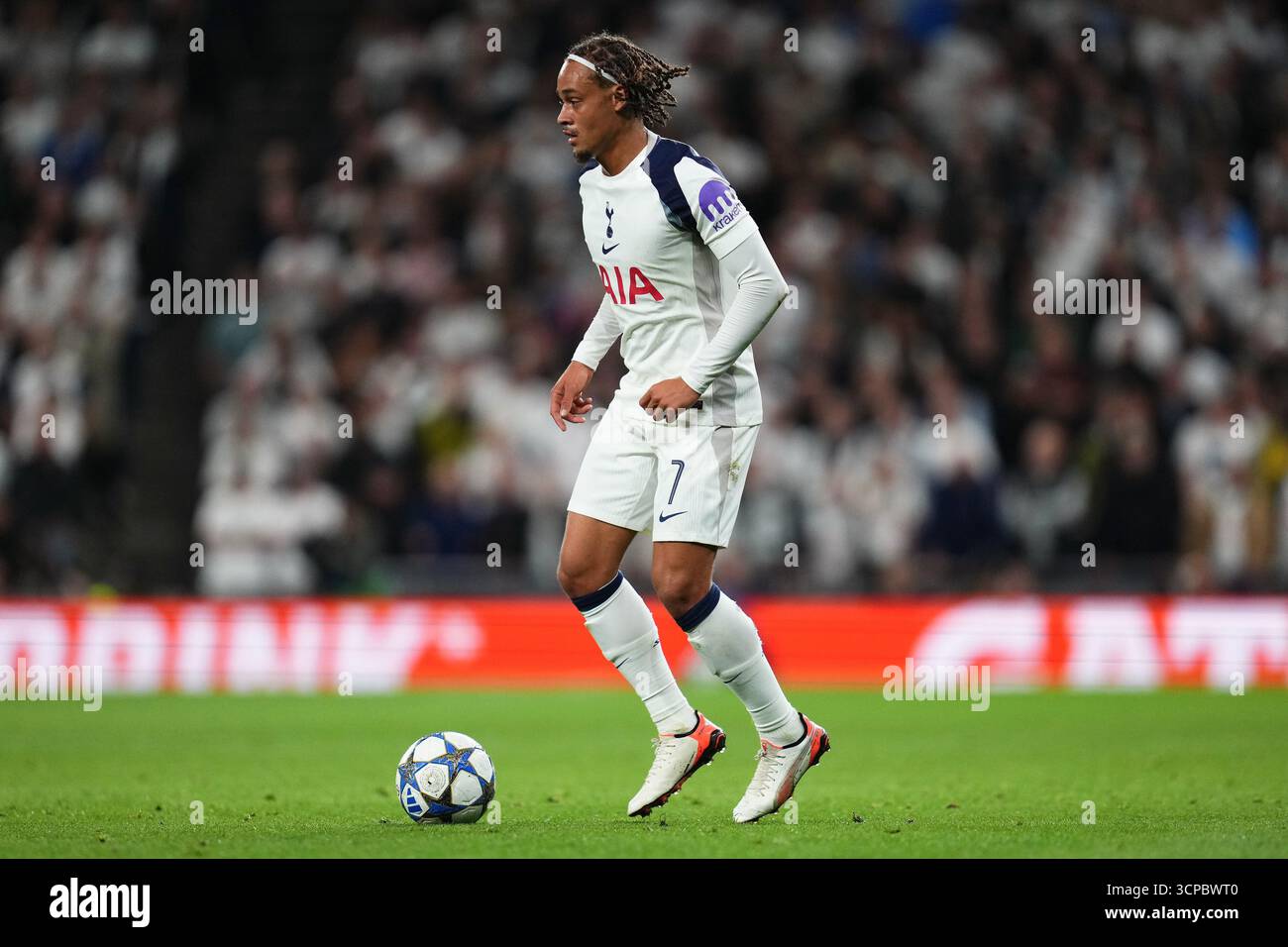 Xavi Simons of Tottenham Hotspur during the UEFA Champions League match ...