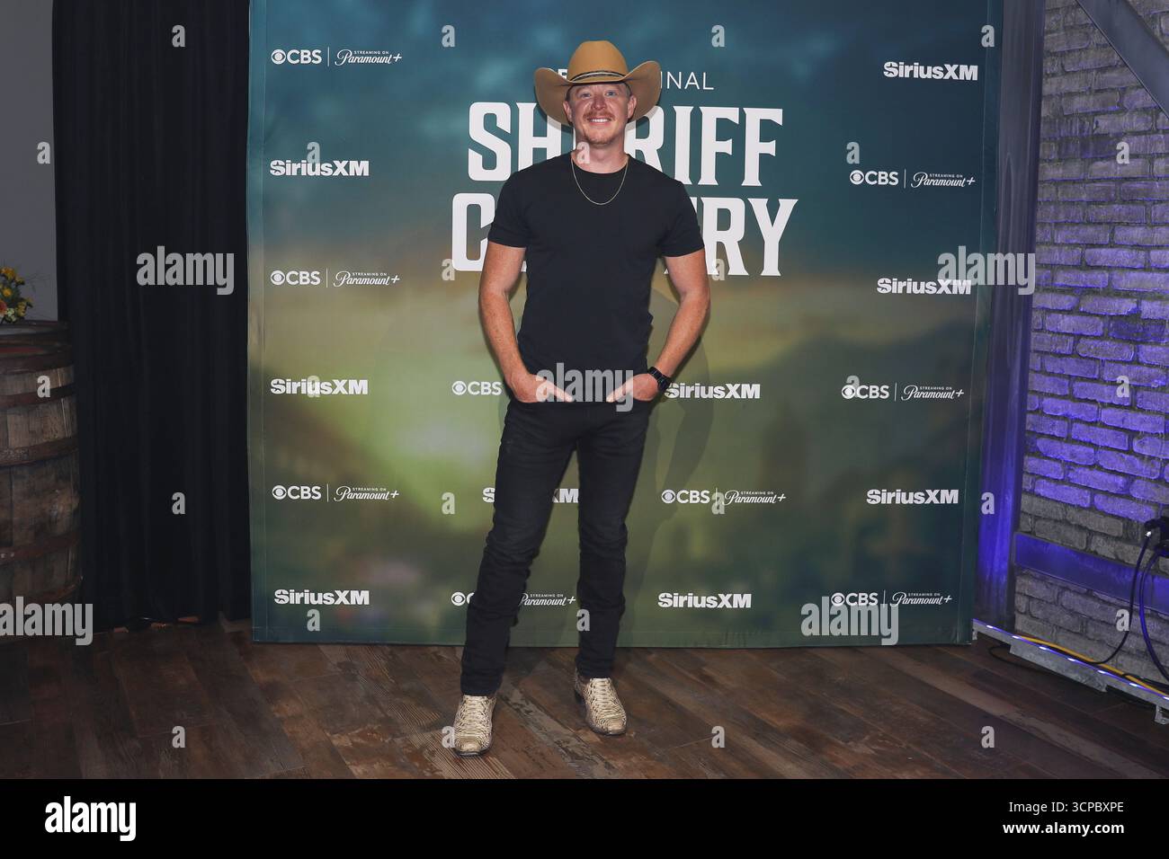 Adam Sanders from CBS The Road series cast poses for the media during ...