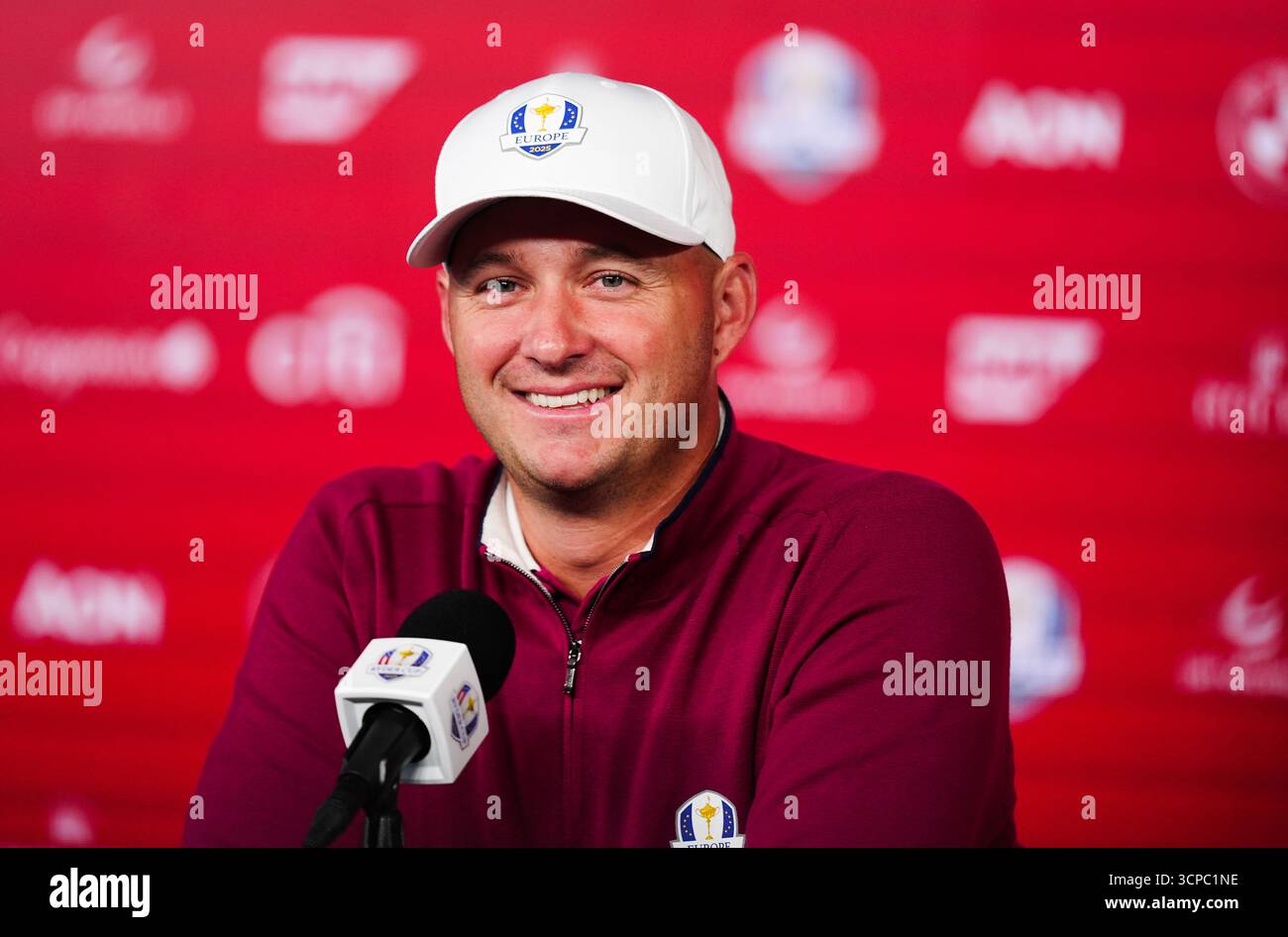 Sepp Straka of Team Europe during a press conference at the Bethpage ...