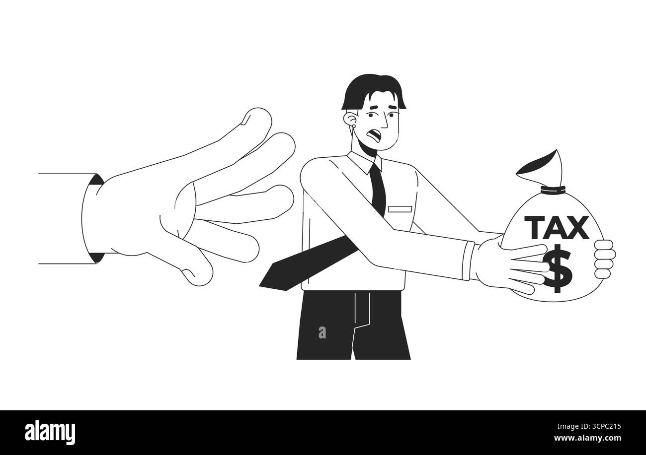 Corporate tax evasion line illustration concept Stock Vector Image ...