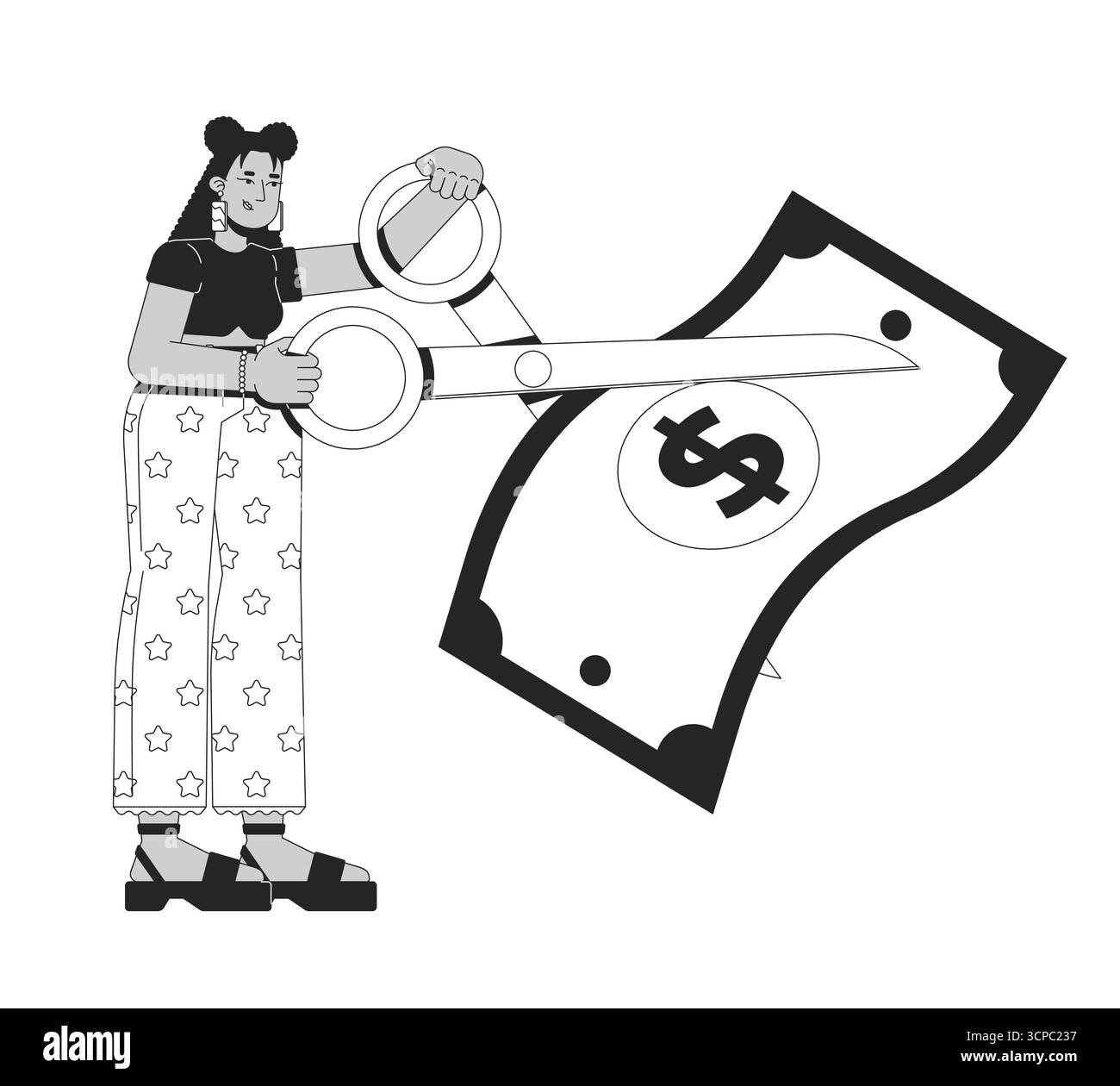 Self control black line Cut Out Stock Images & Pictures - Alamy