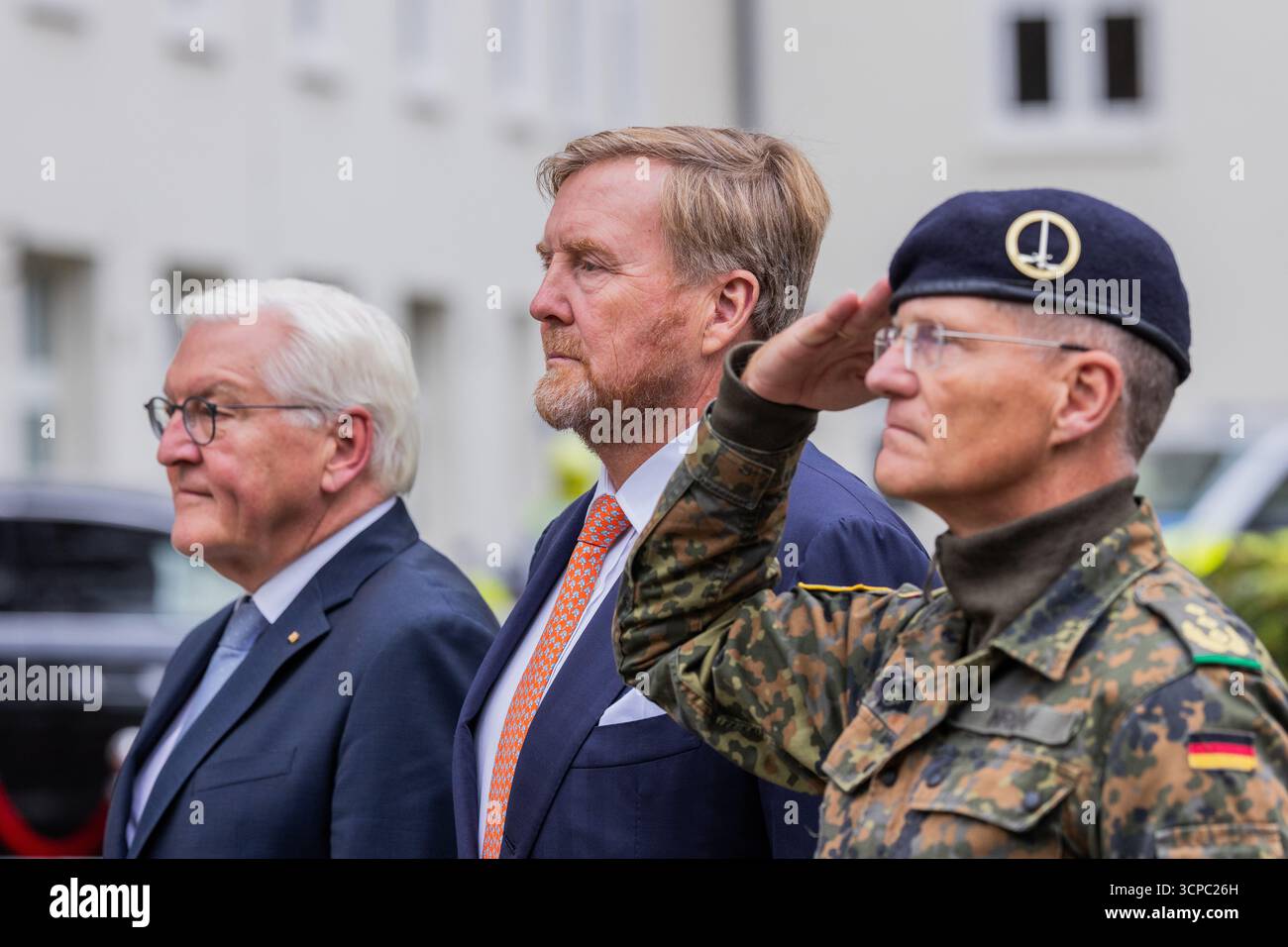 Dutch King Willem-Alexander, centre, German President Frank-Walter ...