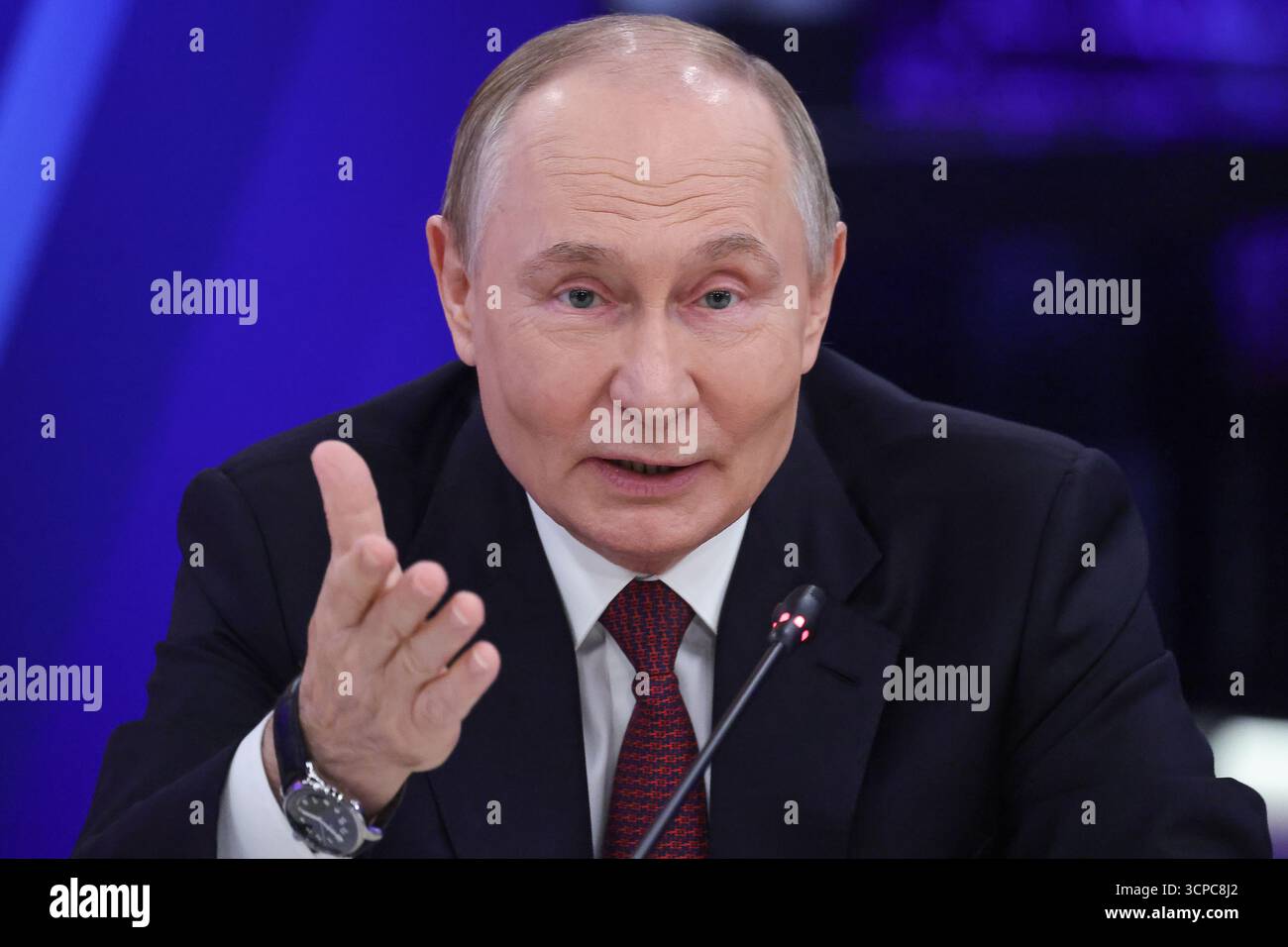 Russian President Vladimir Putin speaks during a session at the World ...
