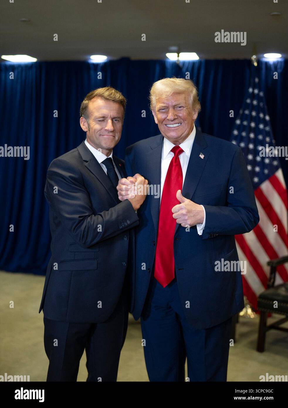 President Donald J. Trump meets with French President Emmanuel Macron ...