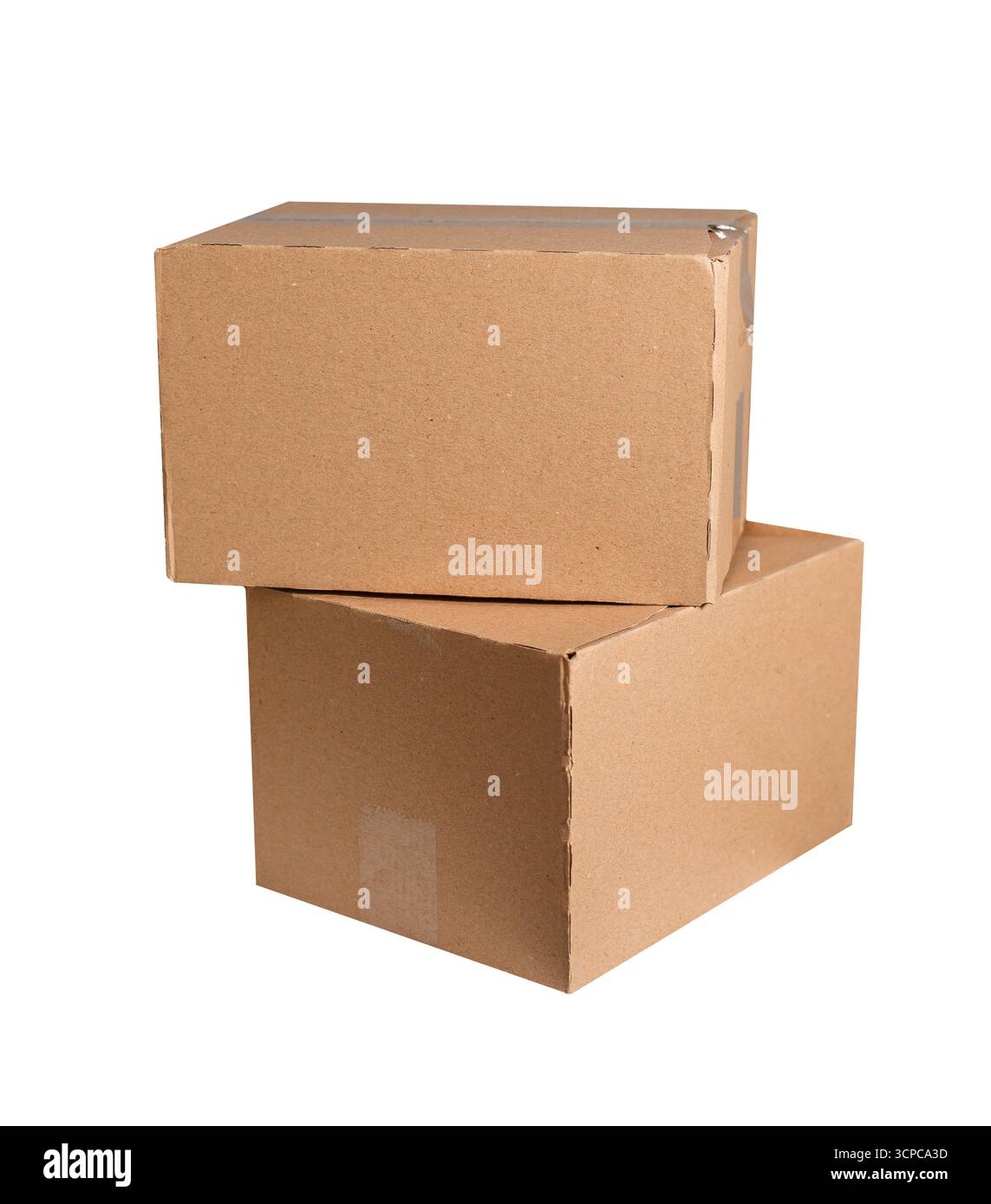 Cardboard mock up box for delivery and shipping service, isolated a ...