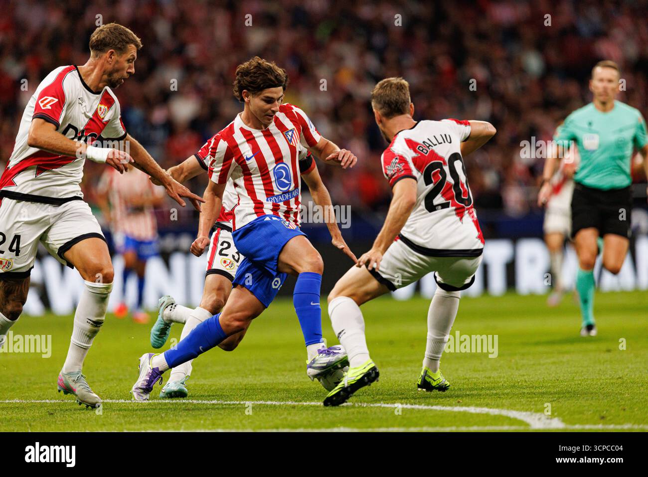 Julian Alvarez and Ivan Balliu seen during LaLiga EA SPORTS 25 26 game ...