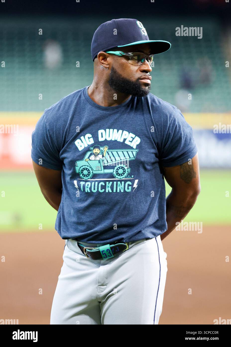 HOUSTON, TX - SEPTEMBER 21: Seattle Mariners first base coach Eric ...