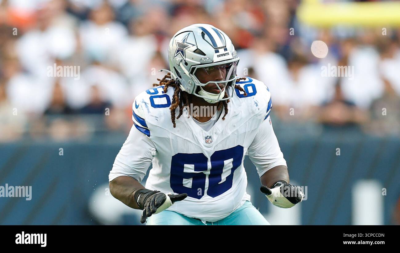 Dallas Cowboys offensive tackle Tyler Guyton (60) blocks against the ...