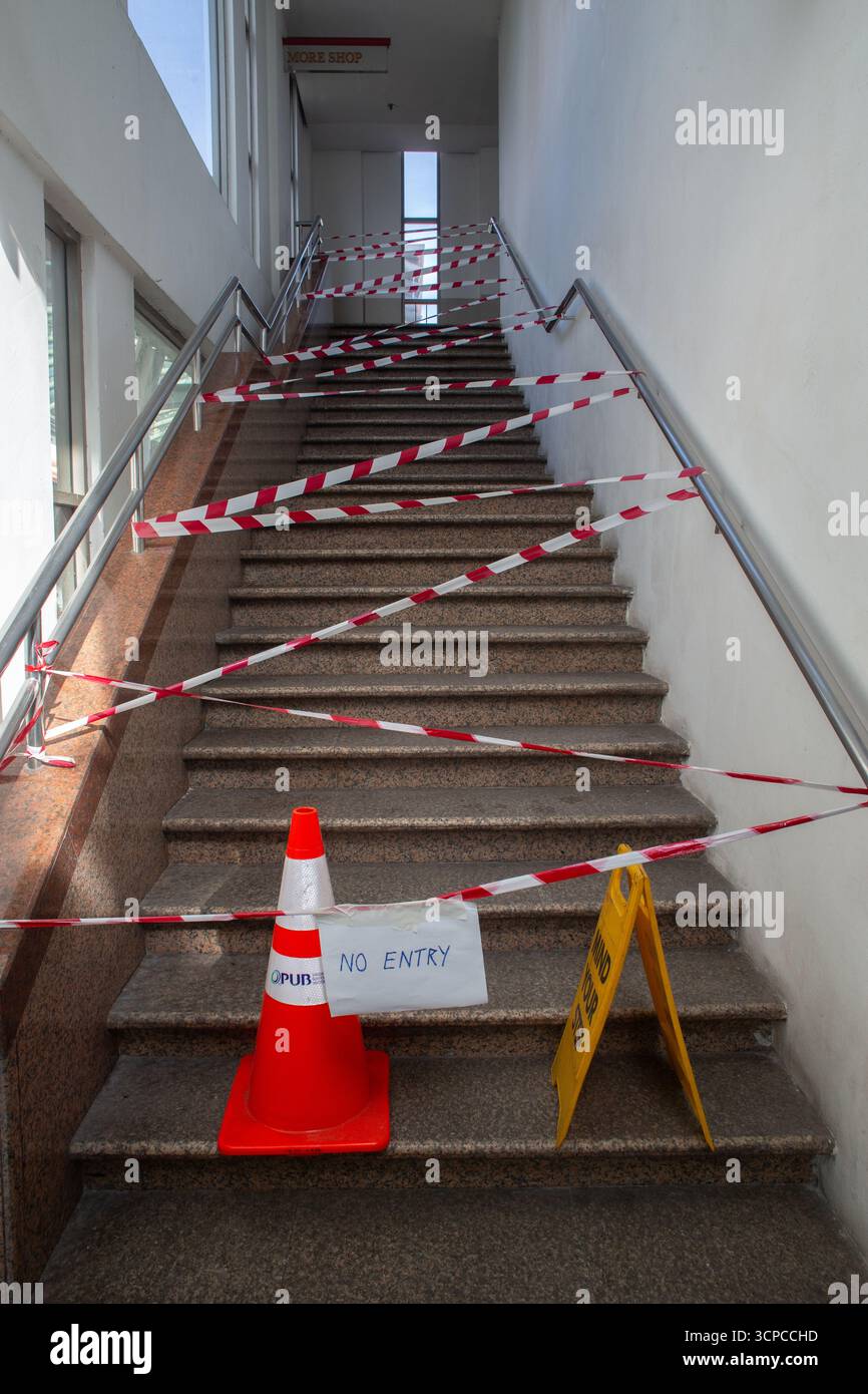 Danger no entry staircase hi-res stock photography and images - Alamy