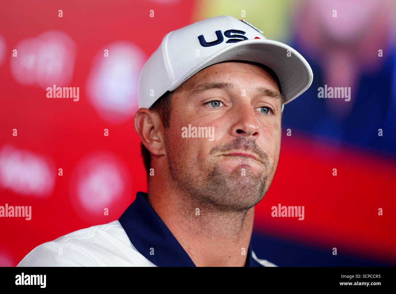 Bryson DeChambeau of Team United States during a press conference at ...