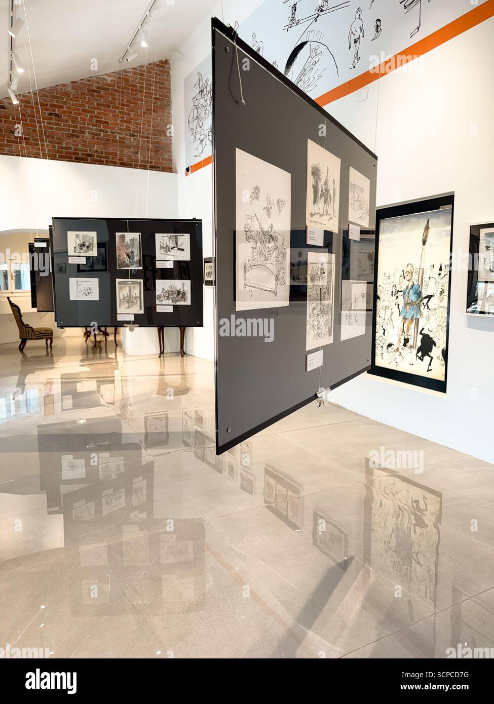 Exhibition displays inside the Museum of Animated Film (Cartoon Museum ...