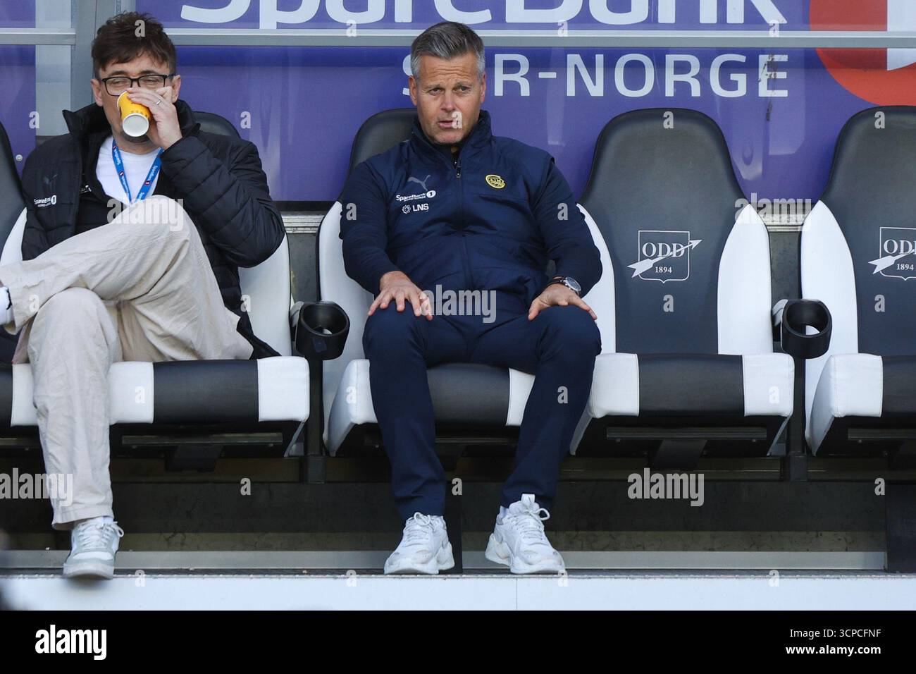 Skien 20250925. Bodø/Glimt's coach Kjetil Knutsen before the NM ...