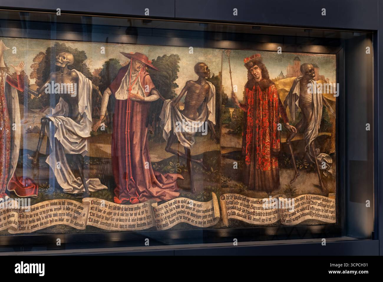 Right side close-up of Dance of Death (Danse Macabre) painting from the ...