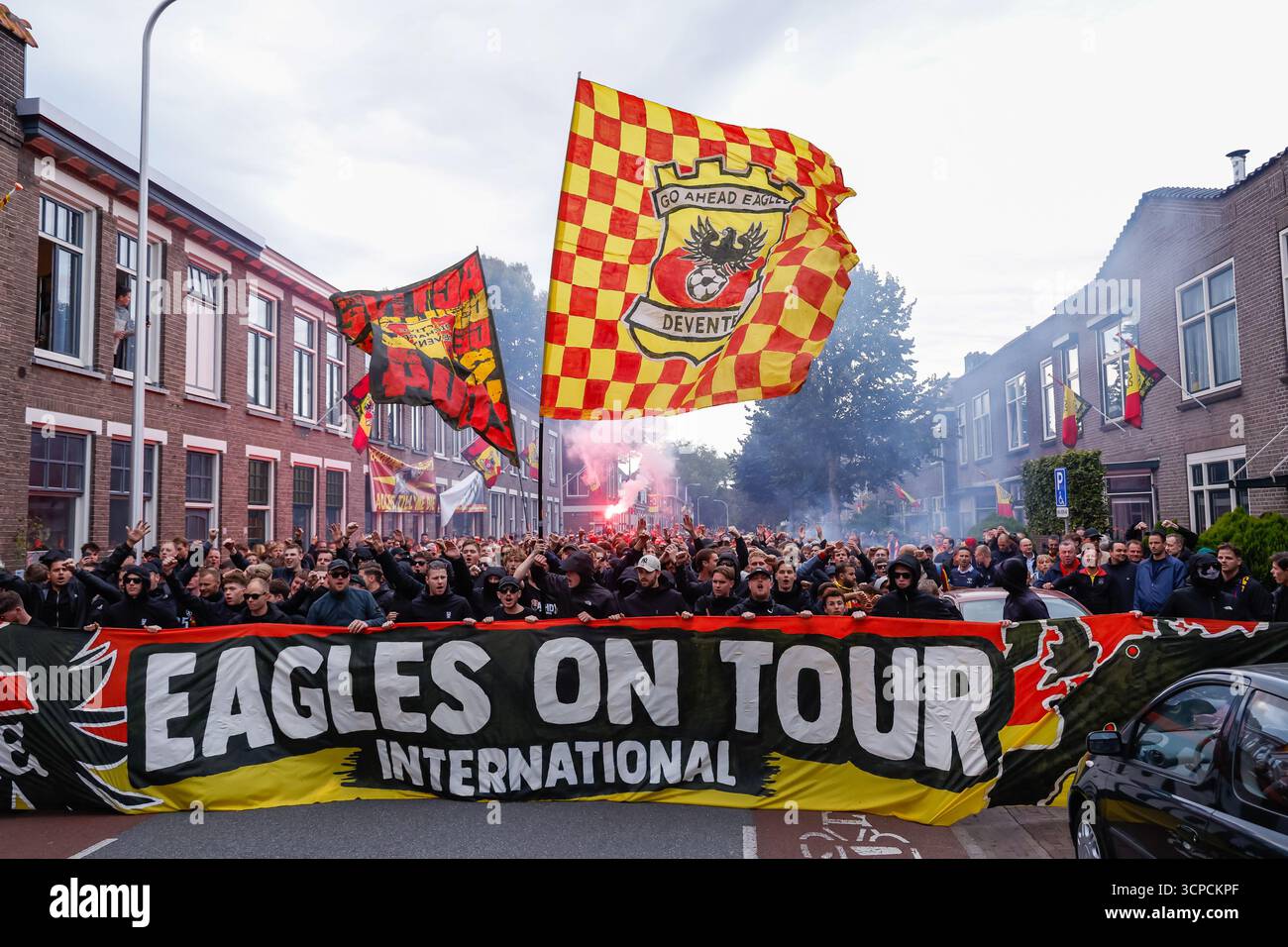 supporters of Go Ahead Eagles before the match during the UEFA Europa ...