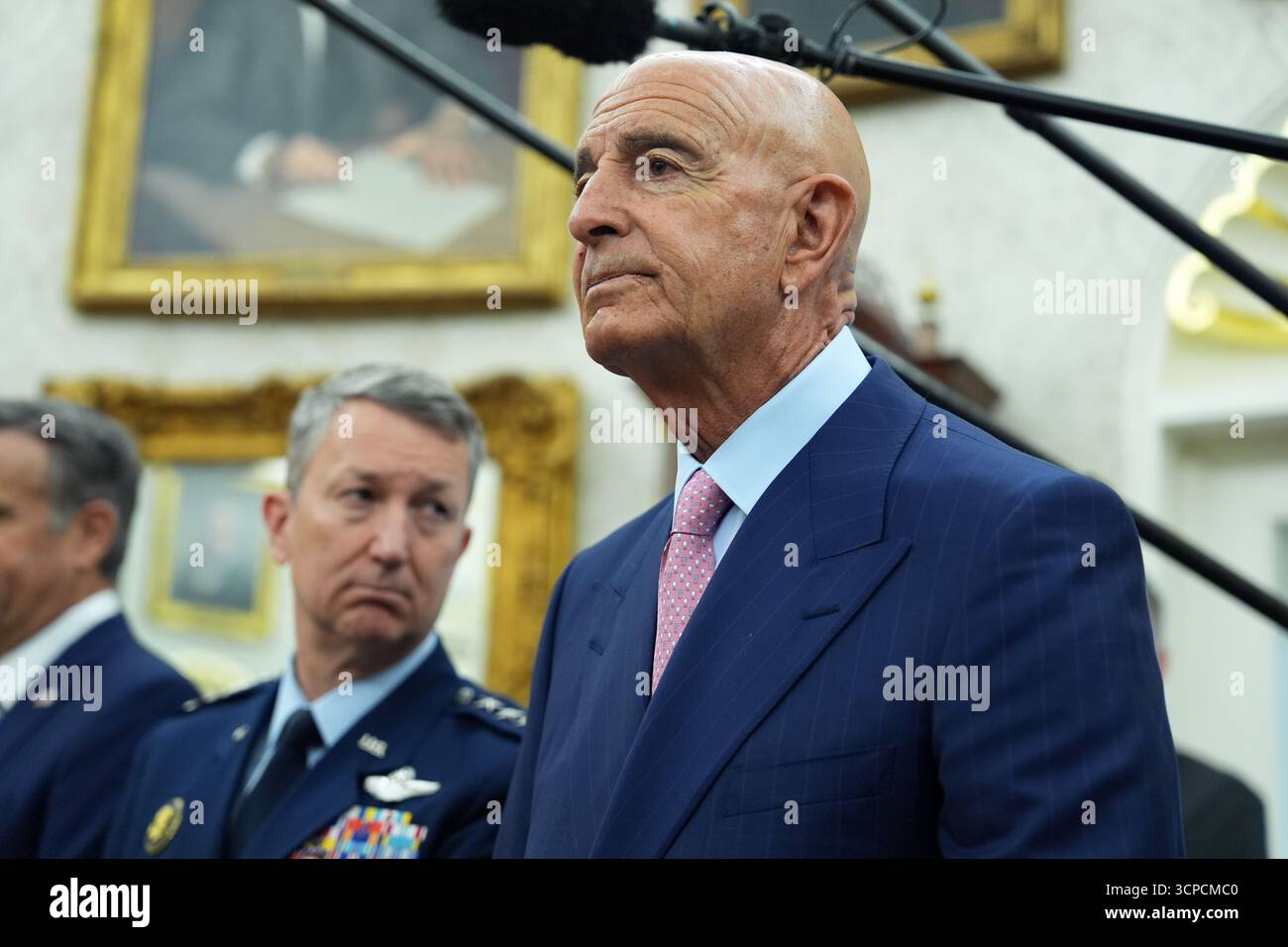 U.S. Ambassador to Turkey Tom Barrack listens during a meeting between ...