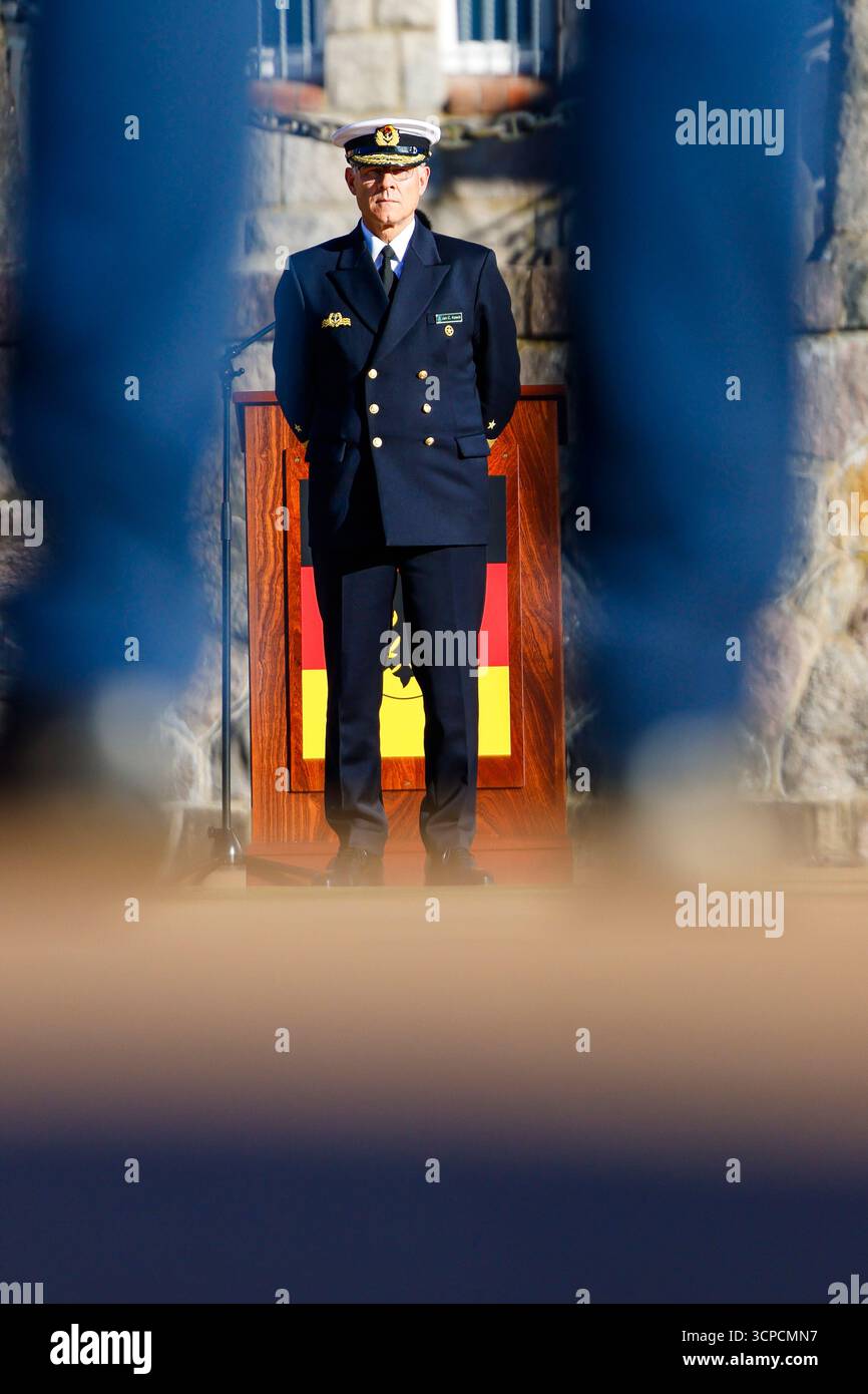 25 September 2025, Schleswig-Holstein, Flensburg: Vice Admiral Jan ...