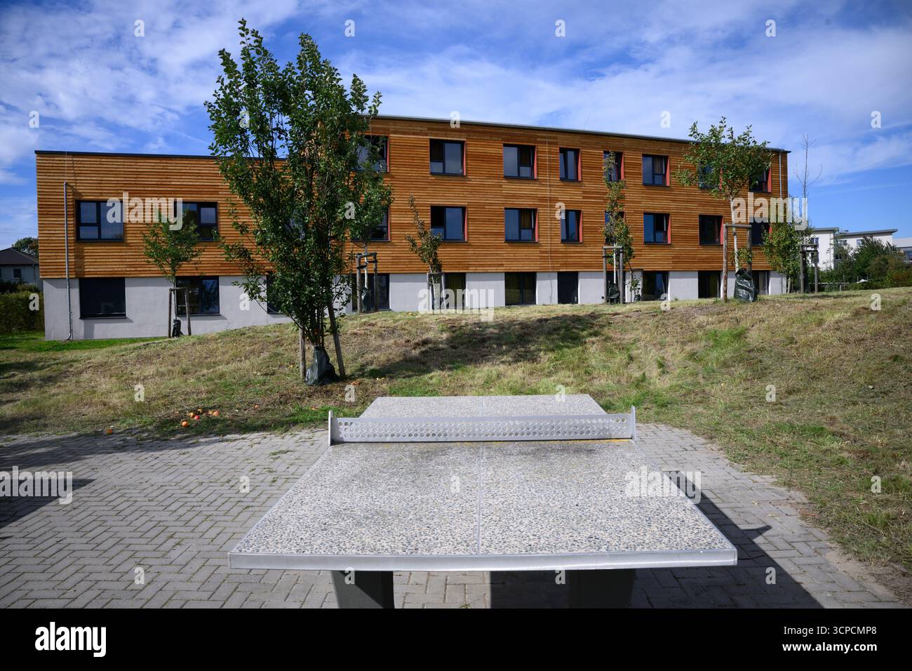 Potsdam, Germany. 25th Sep, 2025. The private student residence Basecamp near the Golm campus of ...