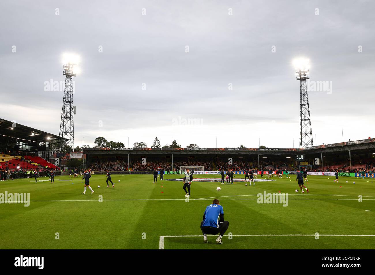 DEVENTER - Overview of the stadium during the Europa League match ...
