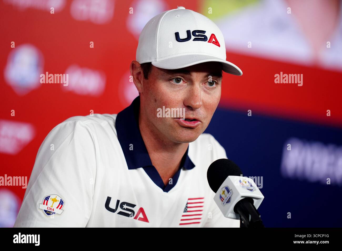 Ben Griffin of Team United States during a press conference at the ...