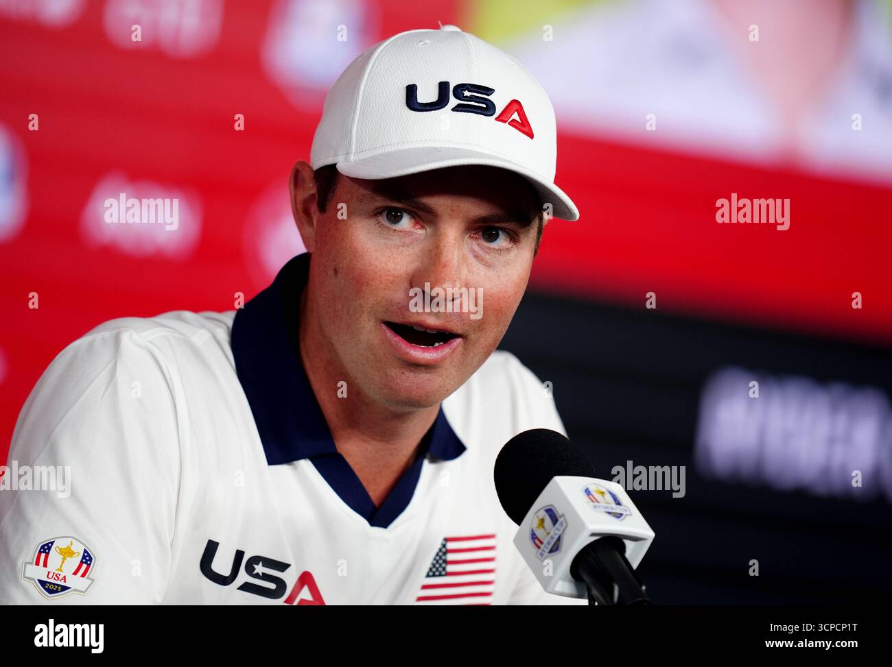 Ben Griffin of Team United States during a press conference at the ...
