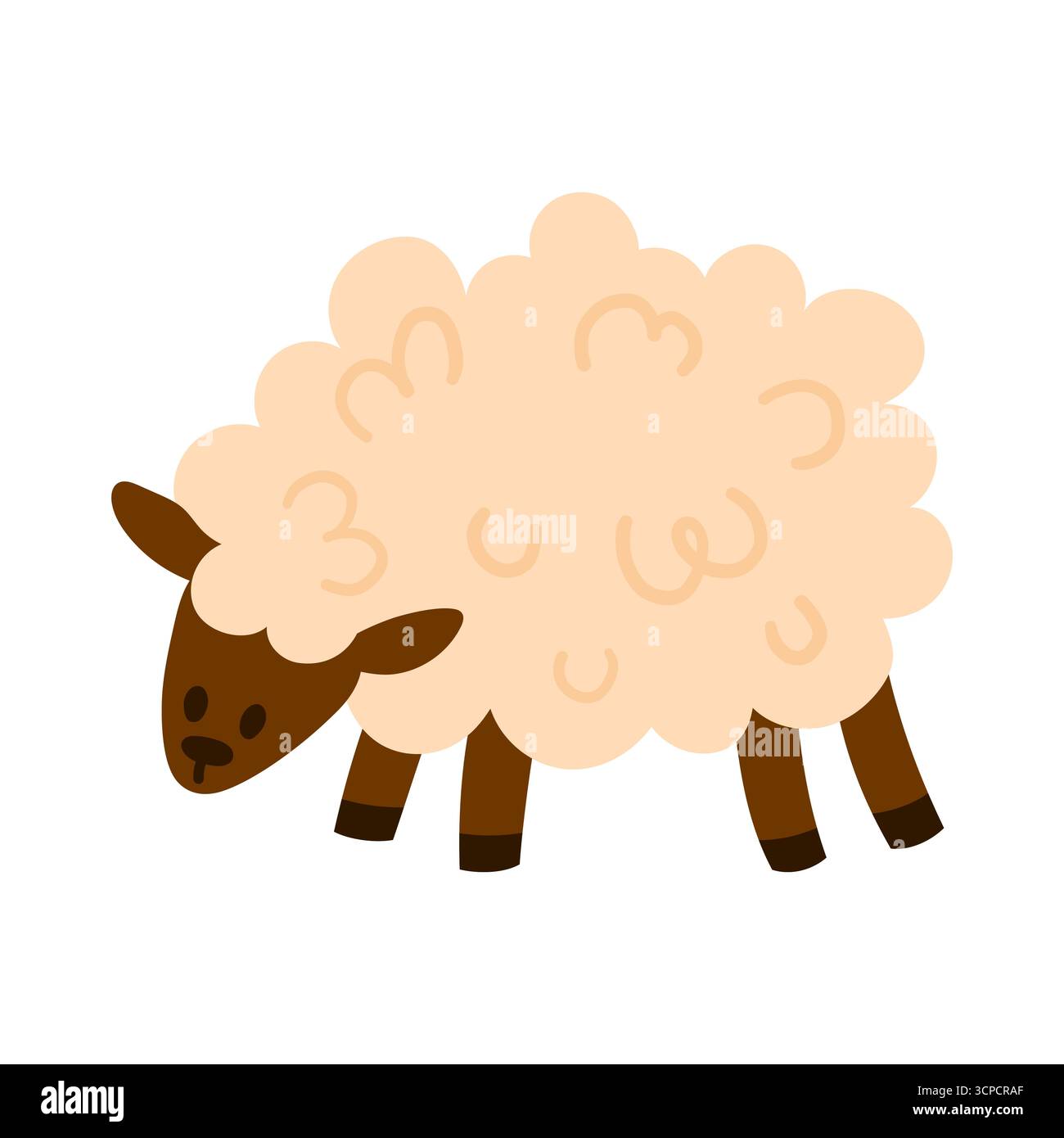 Grazing sheep on pasture Stock Vector Images - Alamy