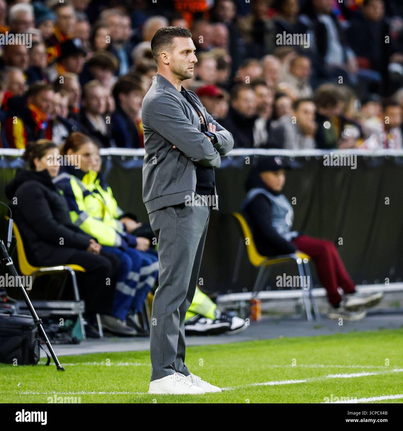 DEVENTER - Go Ahead Eagles coach Melvin Boel during the Europa League ...
