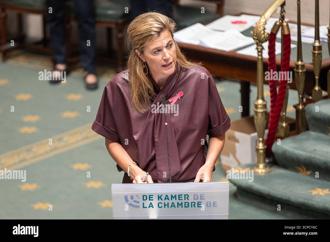 Minister of Justice Annelies Verlinden pictured during a plenary ...