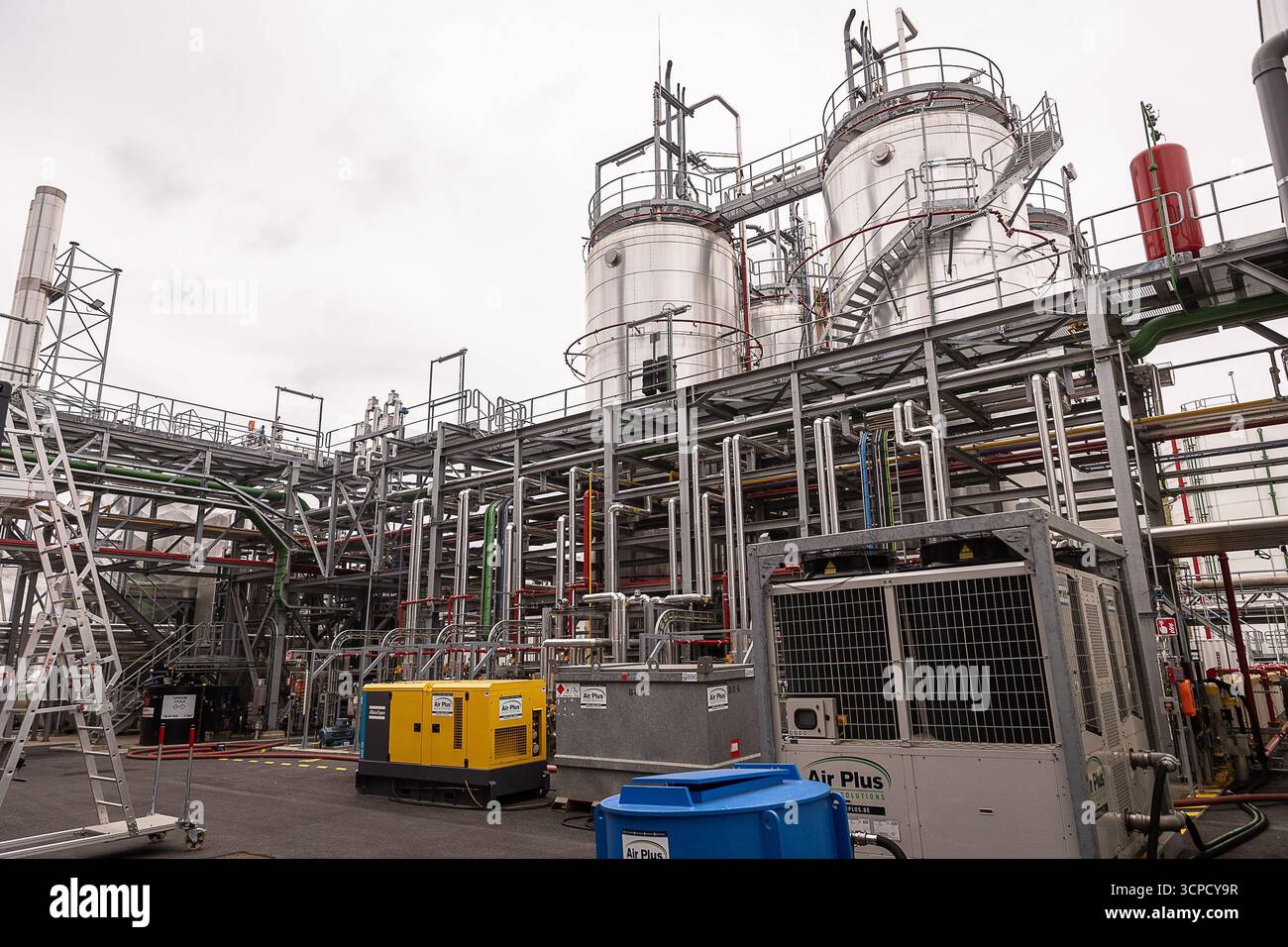 Picture taken during the opening of the 'Plastics2Chemicals' chemical ...