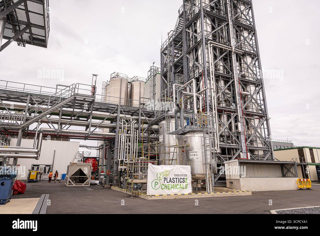 Picture taken during the opening of the 'Plastics2Chemicals' chemical ...