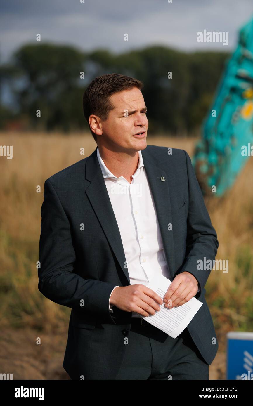 Cercle's CEO Klaas Reynaert pictured during the laying of the ...