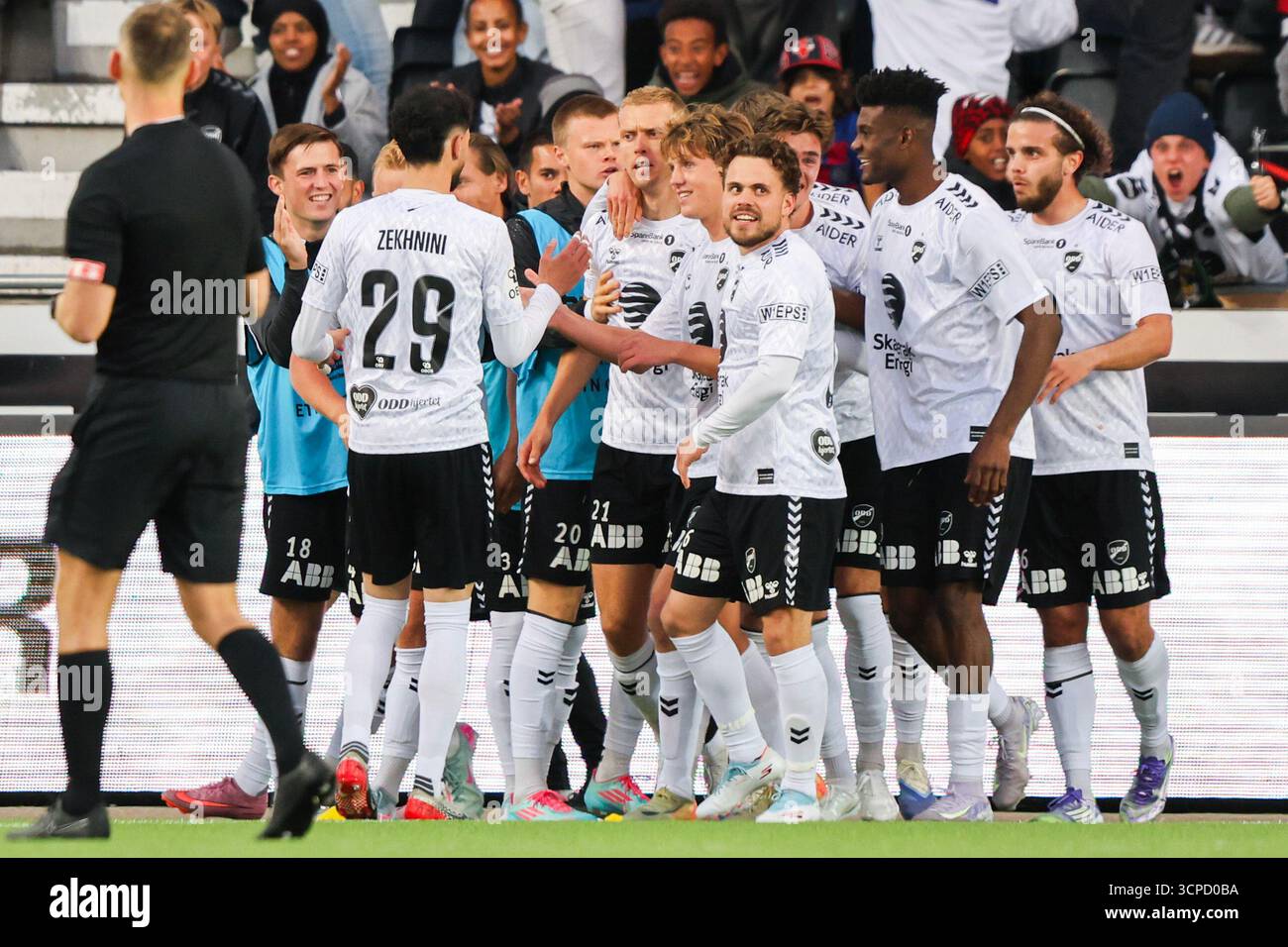 Skien 20250925. The Norwegian Football Championship match between Odd ...