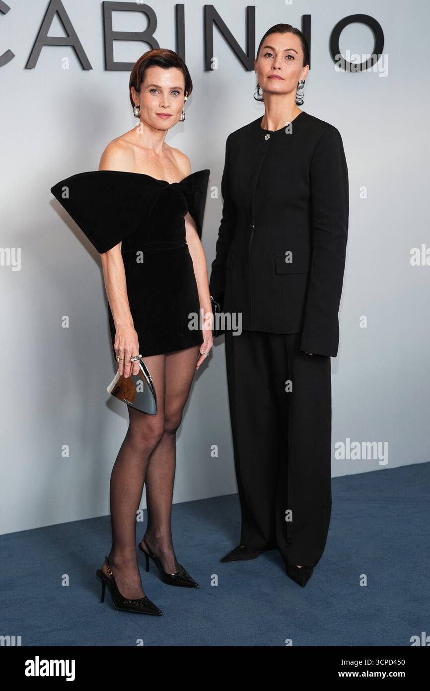 Gitte Witt, left, and Lisa Loven Kongsli pose for photographers upon ...