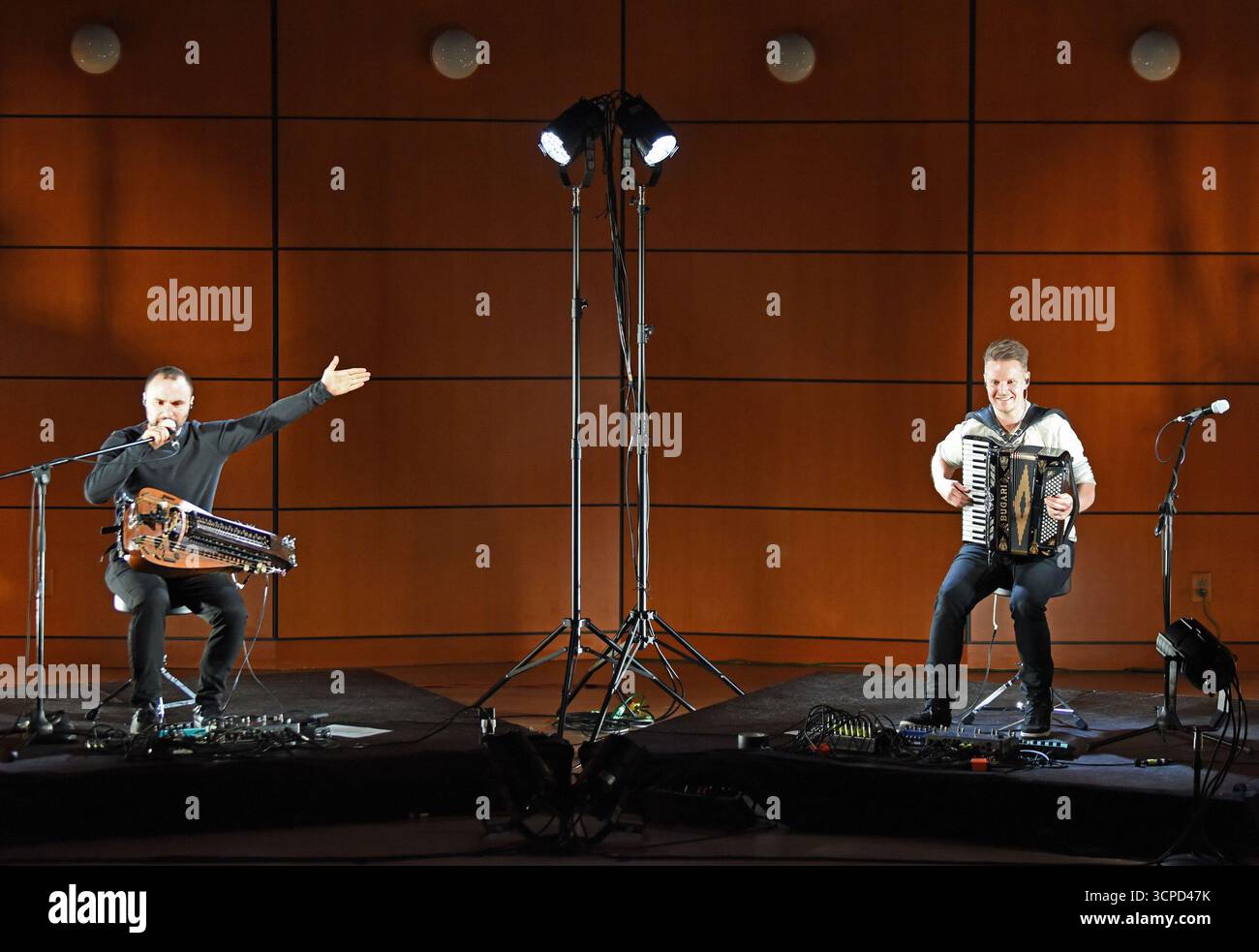 Johannes Geworkian Hellman, LarsEmil Ojeberget on stage for Symbio in ...