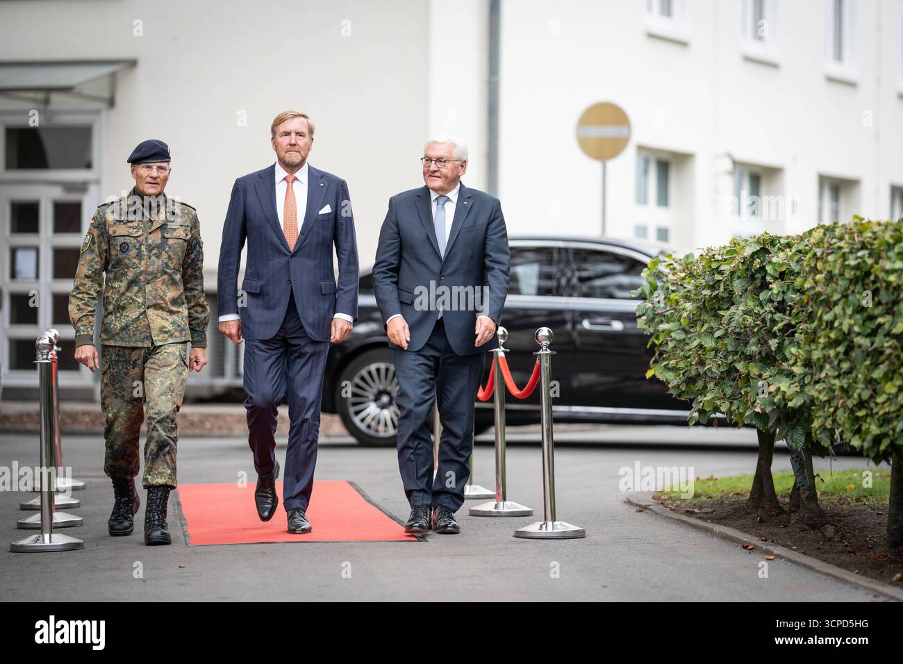 Frank-Walter Steinmeiner, Bundespräsident rechts, mit Willem-Alexander ...