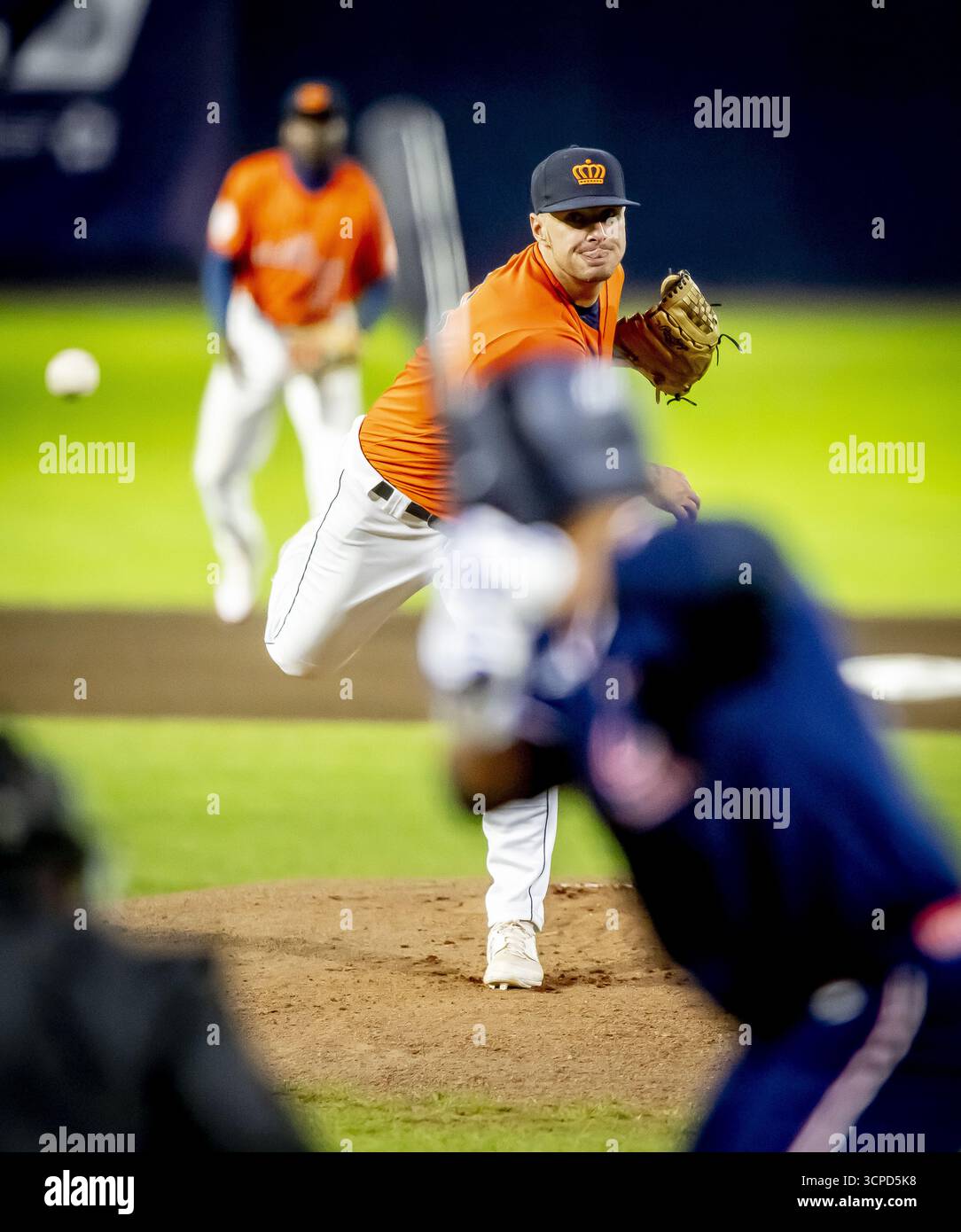 ROTTERDAM - Baseball player HUIJER Lars van Nederland in action against ...