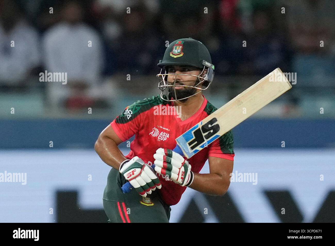 Bangladesh's Shamim Hossain plays a shot during the Asia Cup cricket ...
