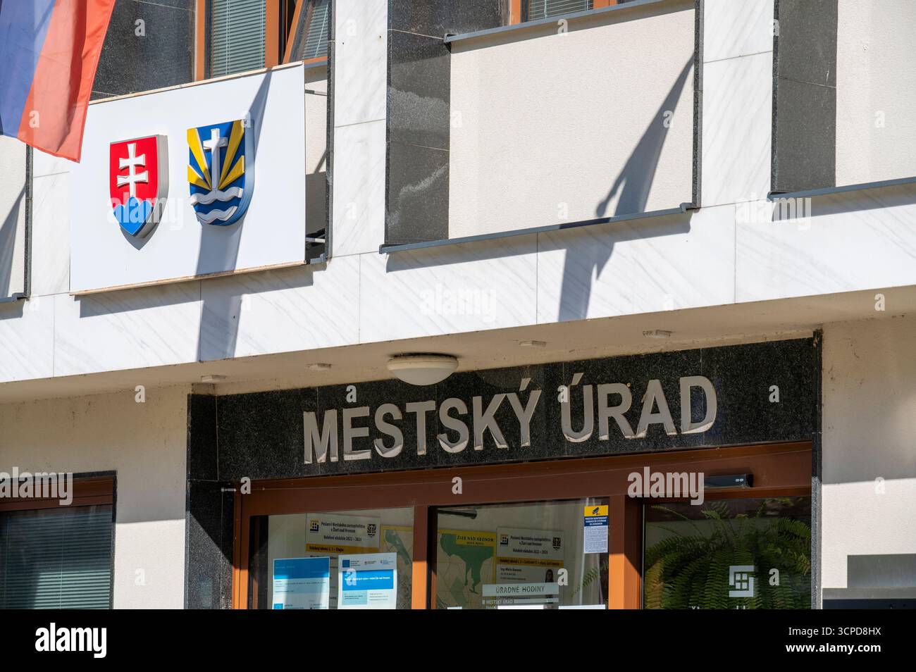 Ziar nad Hronom, Slovakia - September, 21, 2025 : Municipal Office in ...
