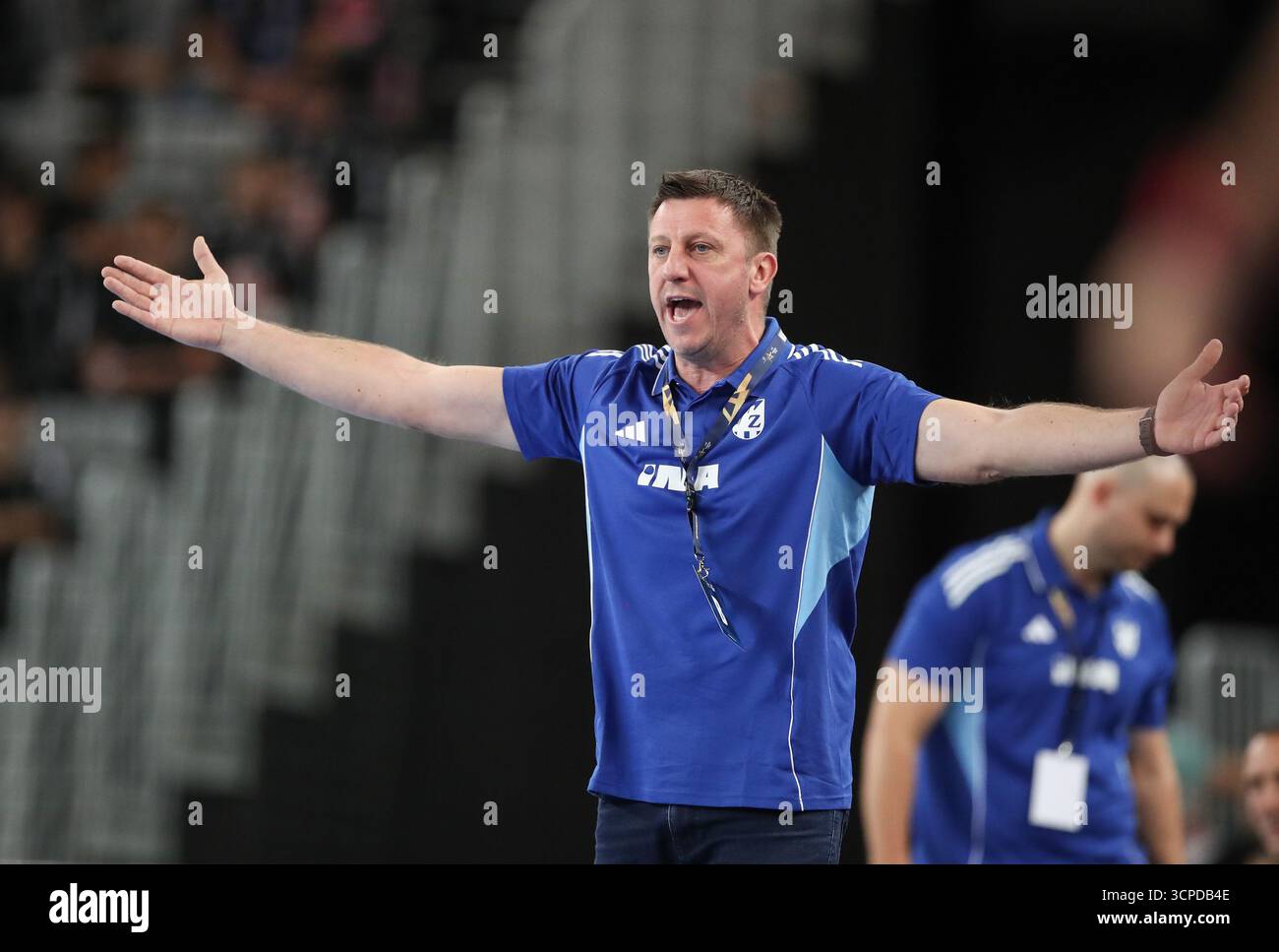 ZAGREB, CROATIA - SEPTEMBER 25: RK Zagreb head coach Andrija Nikolic ...