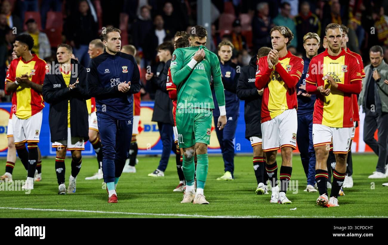 DEVENTER - Go Ahead Eagles goalkeeper Jari de Busser after the Europa League match between Go ...
