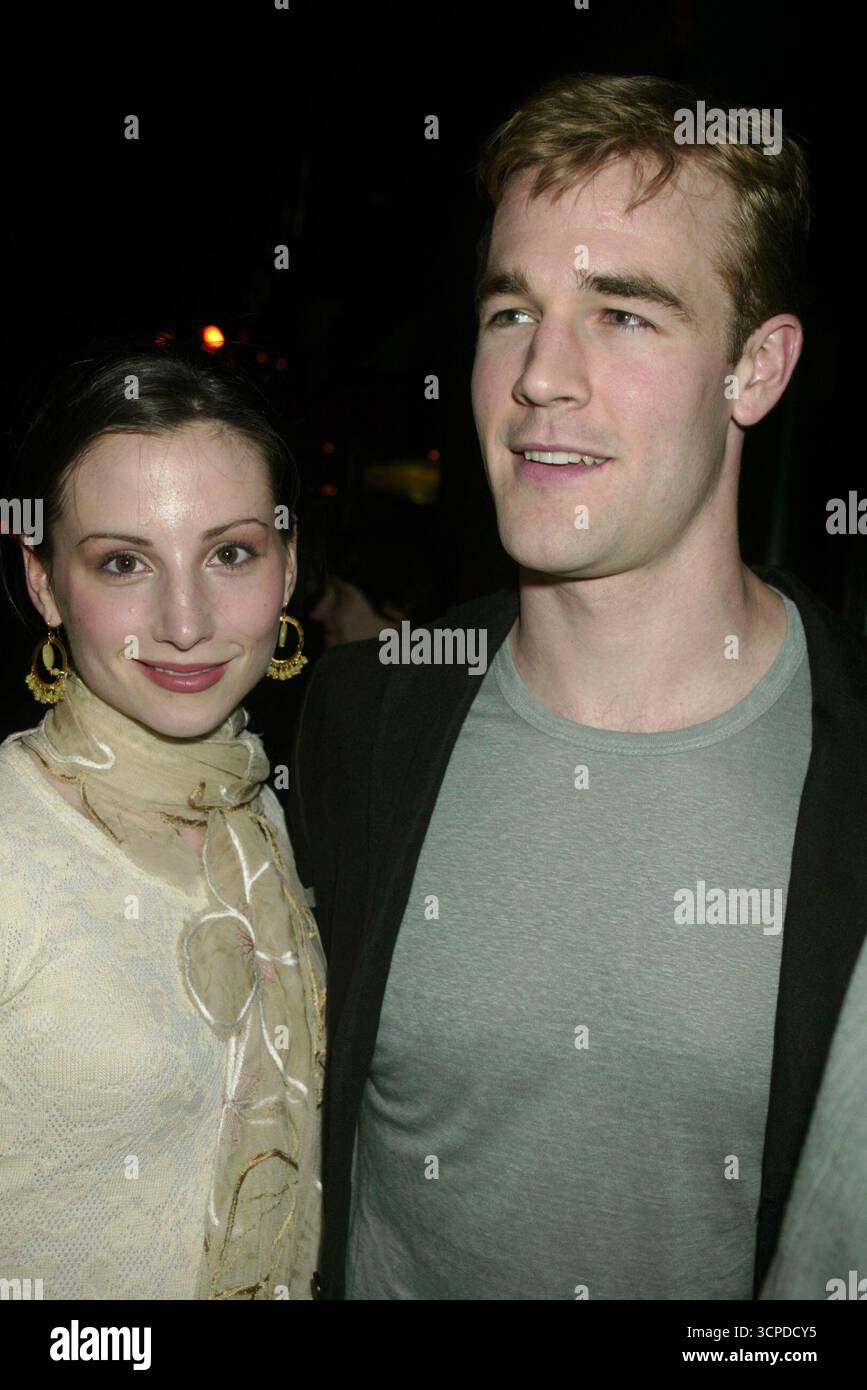 Heather McComb and James Van Der Beek arriving at the opening night ...