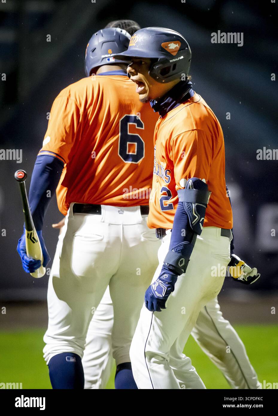 ROTTERDAM - Baseball player SELASSA Delano celebrates his home run for ...