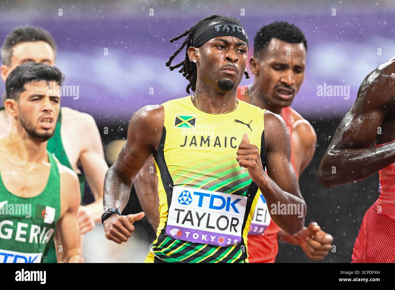 Tyrice Taylor (Jamaica) during the 800 metres semi final race during ...