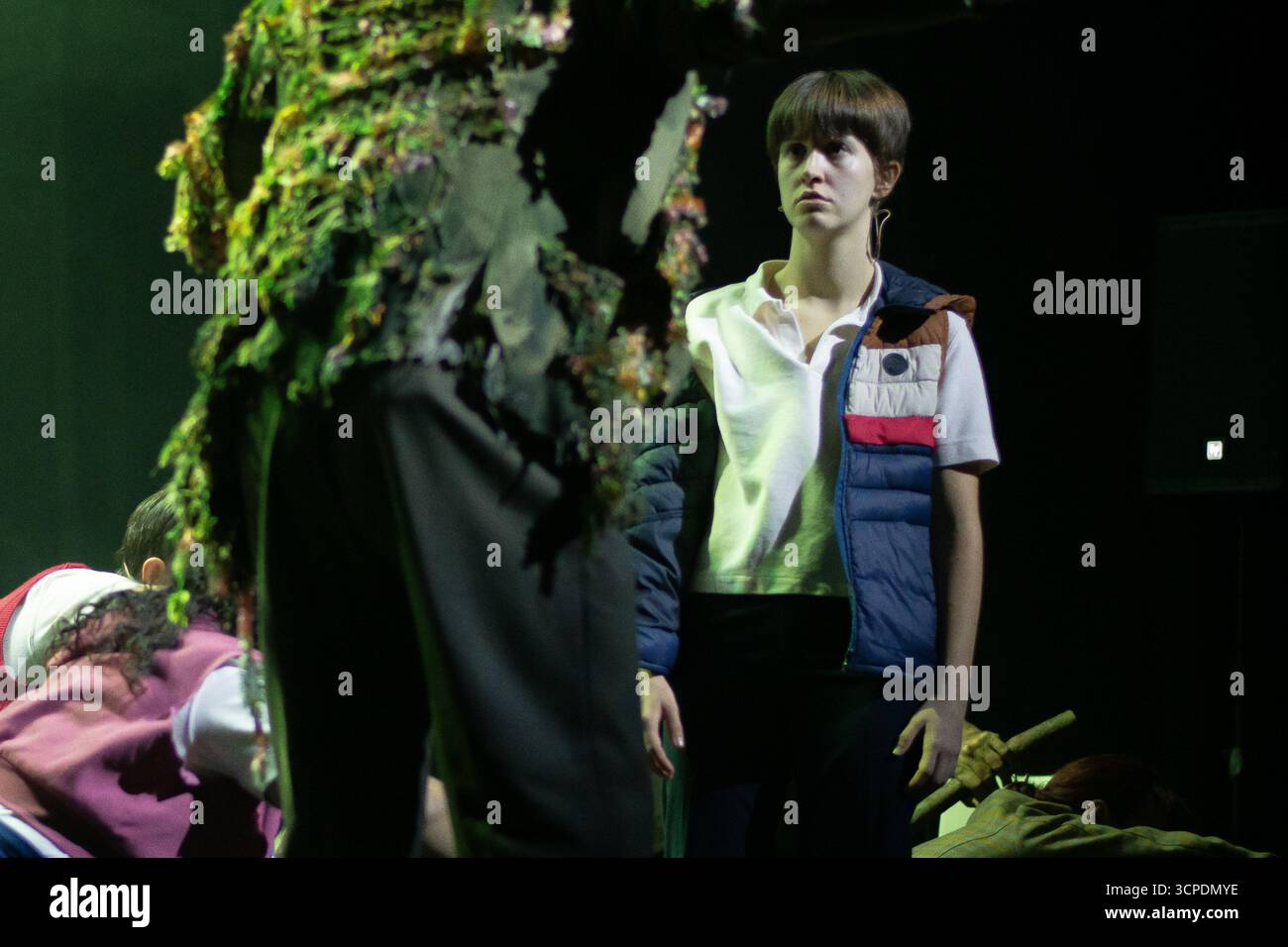 Actress Elisa Hipolito performs during the presentation of the play "A ...