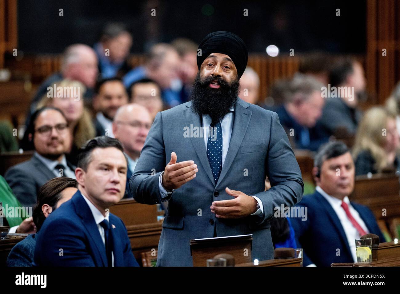 Conservative MP Jasraj Hallan rises during Question Period in the House ...