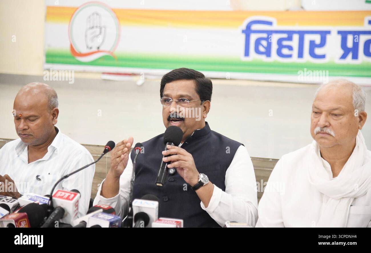 PATNA, INDIA - SEPTEMBER 25: AICC General Secretary Syed Naseer Hussain ...