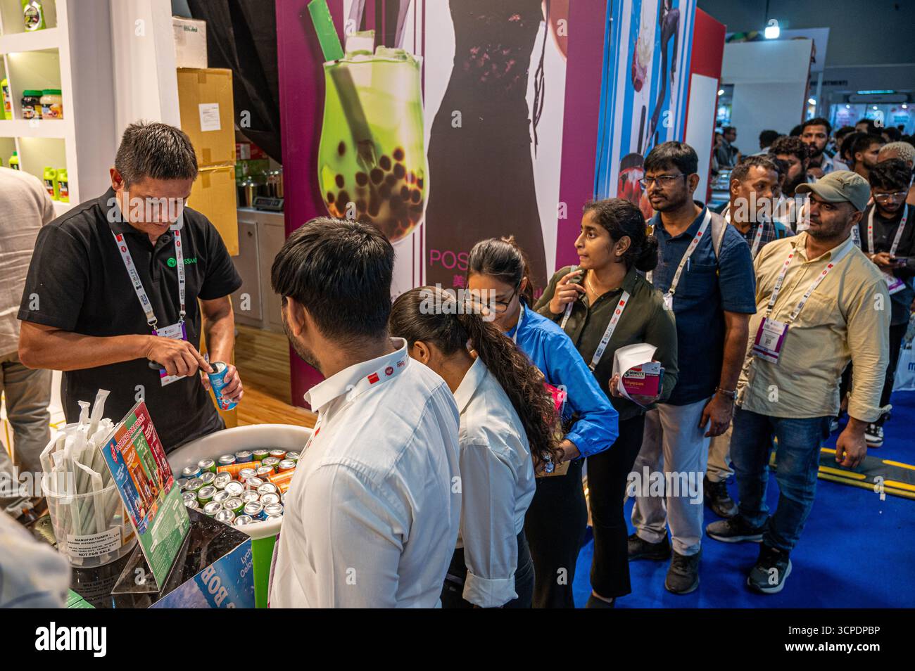 A Taiwanese drink and beverage company distributing free samples of ...