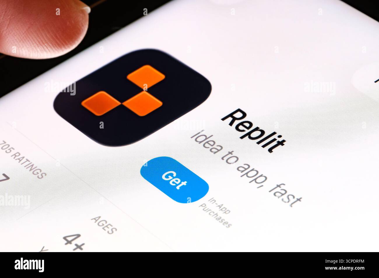 Replit on iPad with Apples new Liquid Glass updated app design iOS 26 app listing in App Store ...