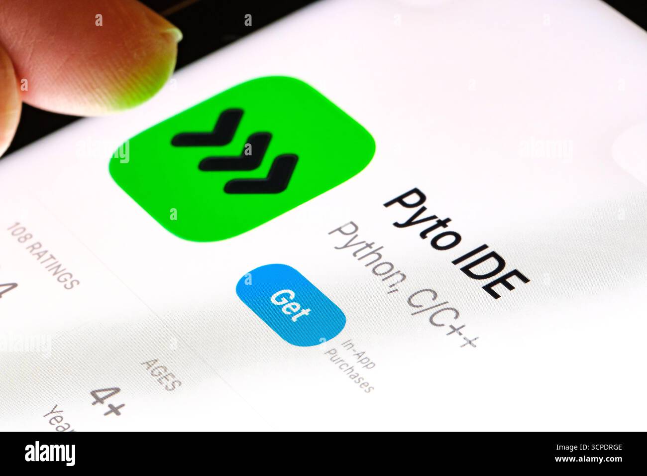 Pyto IDE on iPad with Apples new Liquid Glass updated app design iOS 26 app listing in App Store ...